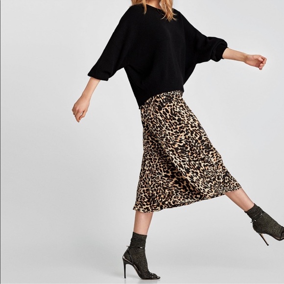 Zara | Skirts | Zara Animal Print Midi Skirt | Poshmark